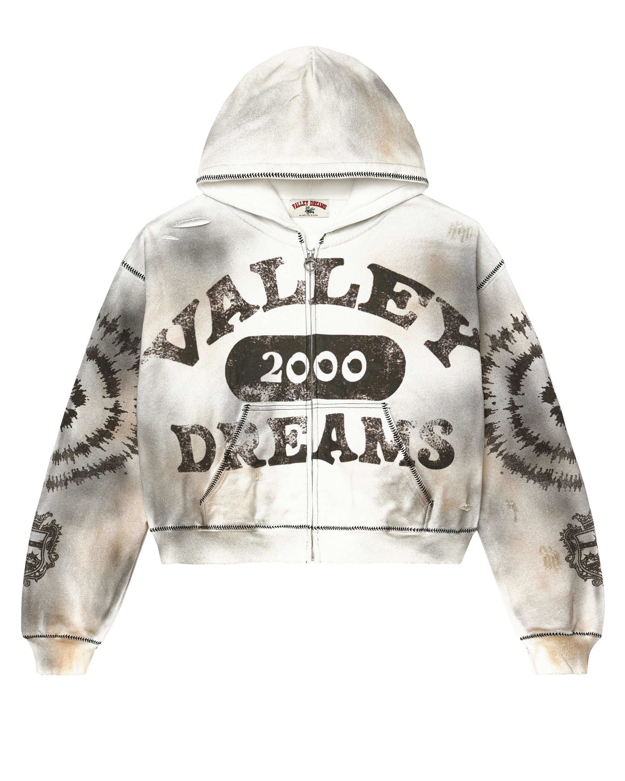 SPIRAL ZIP UP HOODIE [ASH GREY] – VALE NYC FLAGSHIP